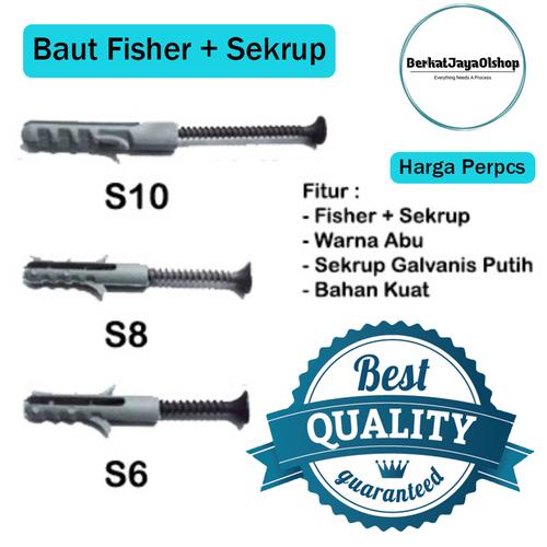 Jual Fiser Sekrup Baut Fisser Piser Baut Dinding Tembok Gantungan ...