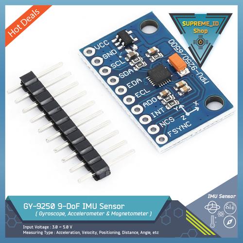 Jual GY-9250 GY9250 9DOF IMU MPU Gyroscope Accelerometer Magnetometer ...