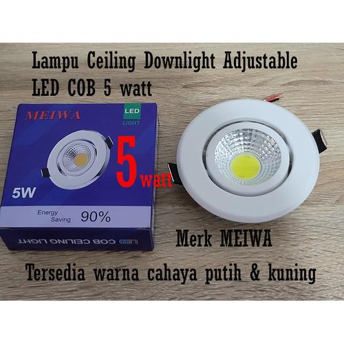 Jual MEIWA 5w Lampu Ceiling Downlight Adjustable LED COB 5 watt - Jakarta Pusat - Warunglistrik ...