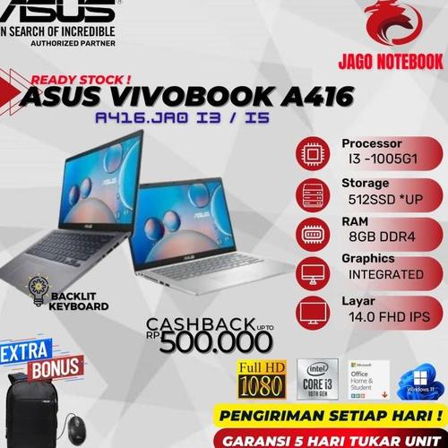 Jual ORIGINAL Asus Vivobook A416 Core i3 / i5 8GB 512GBSSD 14.0 FHD IPS ...
