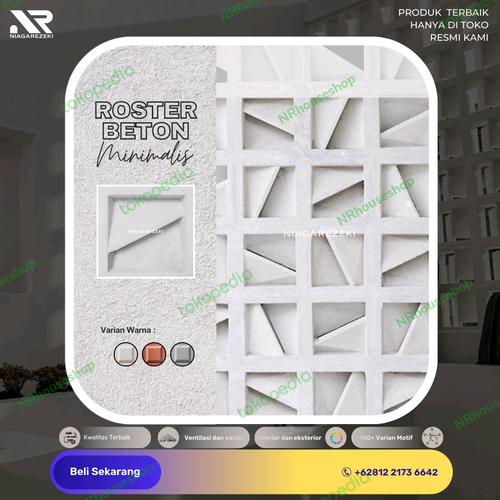 Jual ROSTER BETON MINIMALIS DUA SISI 20X20 ANTI TAMPIAS - Abu-abu ...