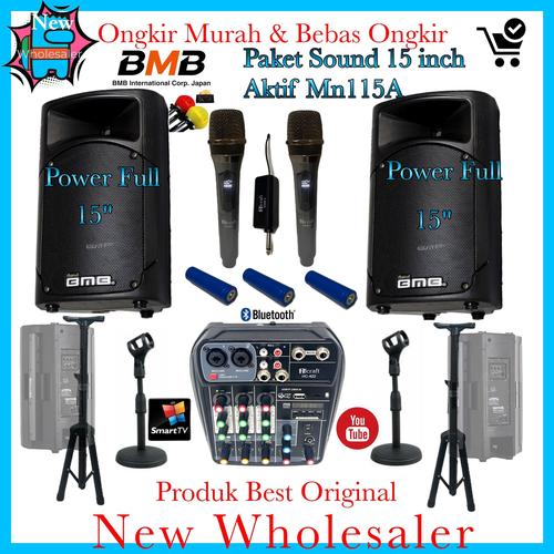 Jual Paket set sound BAR BMB Mn115A aktif 15 inch Original PowerFull ...