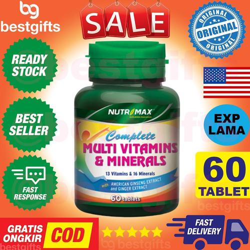 Jual NEW!! NUTRIMAX COMPLETE MULTIVITAMINS MINERALS 60 TABLET - Kota ...