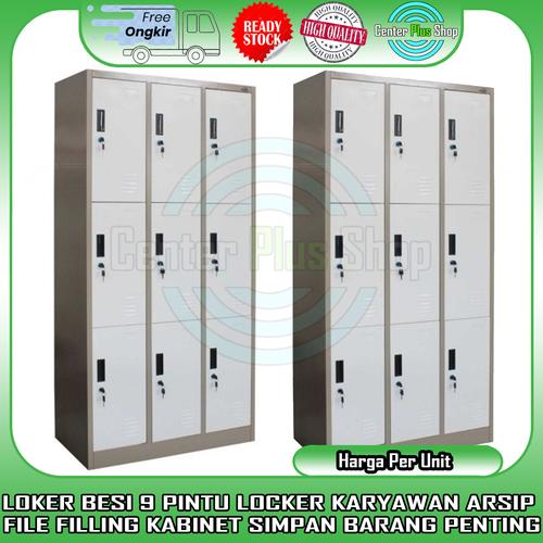 Jual [Instan] Loker Besi 9 Pintu Kunci Locker Arsip File Filling ...