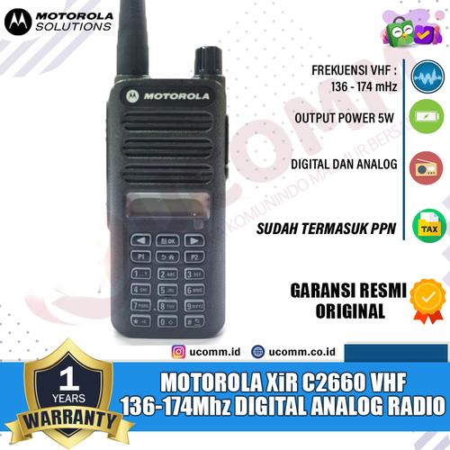 Promo Motorola XiR C2660 C 2660 VHF Digital Analog HT DMR Garansi Resmi ...
