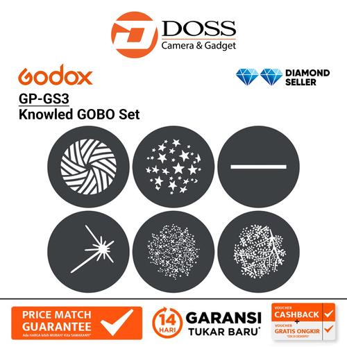 Promo Godox GP-GS3 Gobo Set for MG1200Bi Spotlight Mount 6-Pack Cicil 0 ...