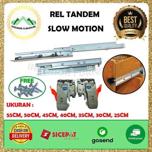Jual Rel Laci Tandem 30cm Full Ext / Rel Laci Tandem Klip On Slowmotion ...