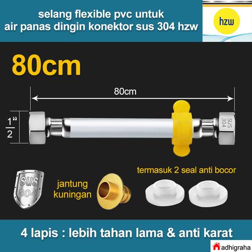 Jual selang flexible pvc silver 80cm FH-P-SR-UC304-80 hzw - Kota Malang ...
