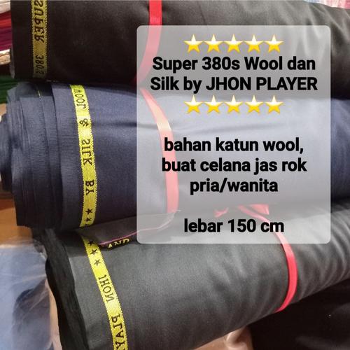 Jual kain celana katun wool murah by jhon player meteran -50cm - hitam ...