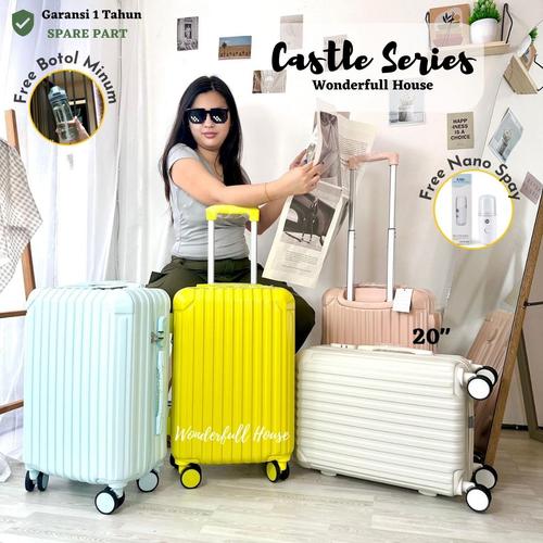 Jual Koper Cabin Bagasi Koper Kabin Fiber Import 20 inch 24 inch Anti ...