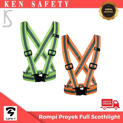 Promo Rompi Proyek Safety Scothlight Reflektif SAFE-T Model V - Hijau ...