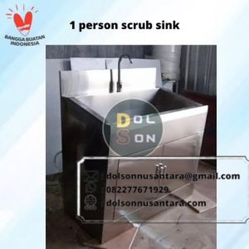 Jual Scrub Station Otomatis 1 Person Sink Wastafel Medis Lab Stainless ...