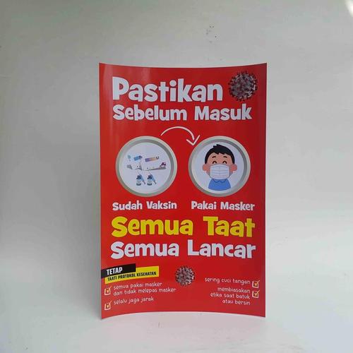 Jual Poster Kesehatan, Semua Taat Prokes, Poster New Normal Fasilitas ...