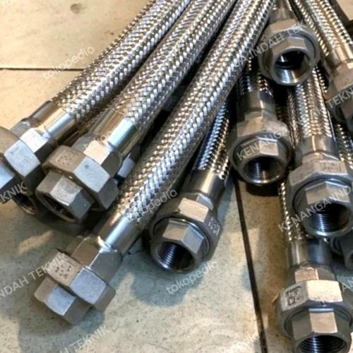 Jual FLEXIBLE HOSE 1/4" INCH STAINLESS 304 WATERMUR (2PCS) PANJANG ...