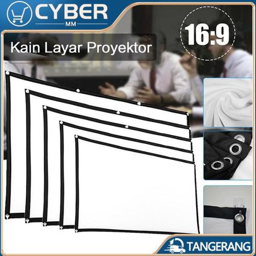 Jual YUKU435 *60/100 INCH* KAIN LAYAR PROYEKTOR / KAIN LAYAR PROYEKTOR ...
