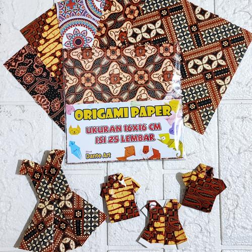 Jual Kertas Origami Batik - Kertas lipat motif - Prakarya - DIY - per ...
