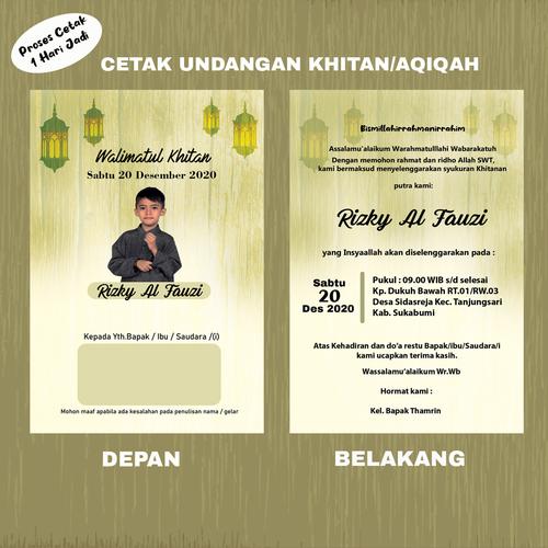 Jual undangan khitanan anak/kartu undangan khitan/aqiqah - undangan 1 ...