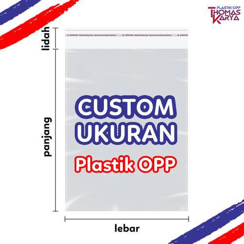 Jual Plastik OPP CUSTOM UKURAN isi 100 Kantong Bening Tebal Kemasan ...