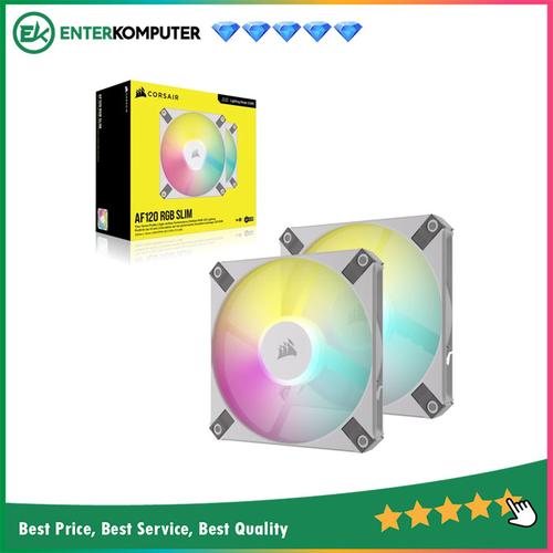 Promo Corsair iCUE AF120 RGB Slim PWM White (Twin Pack) - 12CM Fan ...