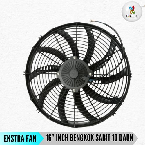 Jual Extra Ekstra Fan Ac Mobil Universal 16” Inch Bengkok Sabit 10 Daun ...