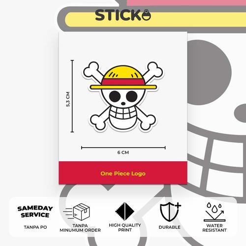Jual One Piece - Luffy's Straw Hat Pirates Logo Sticker - Jakarta ...
