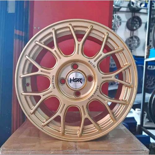 Jual Velg HSR Rai-S5 Ring 15 PCD 4X100 Lebar 6,5 ET42 Warna Gold Velg ...