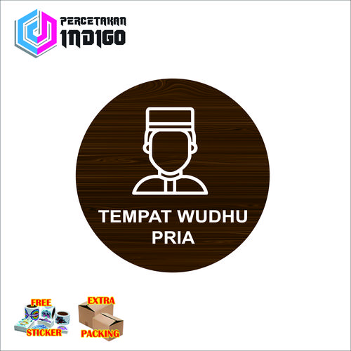 Jual sign board papan signage tempat wudhu pria - Kab. Bekasi ...