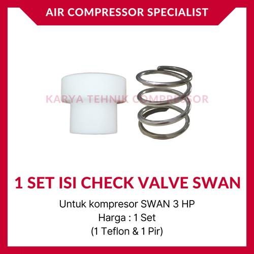 Jual 1 SET Teflon Pir Isi Check Valve Kompresor Udara SWAN 3 HP - Kota ...