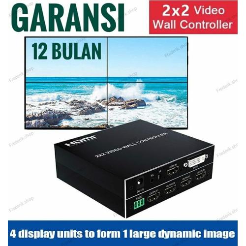 Jual HDMI Video Wall Controller 2x2 (1x2 / 1x3 / 1x4 / 3x1 / 4x1 ) Full ...
