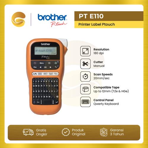 Promo BROTHER Printer Label Ptouch PT E110 Label Printer PT E 110 Cicil ...