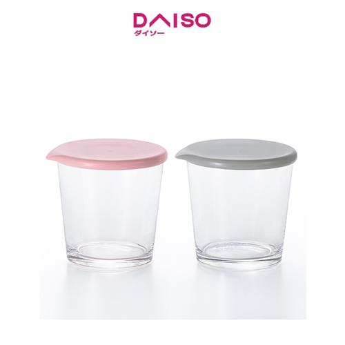 Jual Daiso Glass pot light pink gray 9.5cmx9.4cm - Merah Muda - Jakarta ...