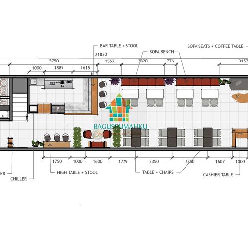 Jual Paket Lngkp Cafe Design Interior I Layout ME Drawing Shop Details ...