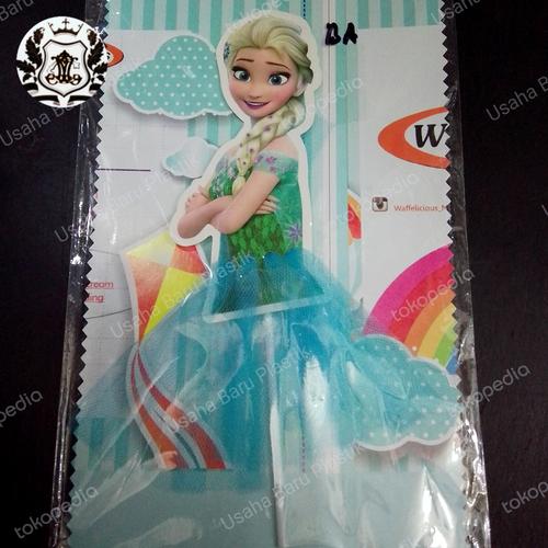 Jual Topper kertas karakter untuk kue tart ulang Tahun anak-anak - Elsa ...