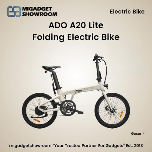 Promo Sepeda Lipat Listrik ADO A20 Lite Folding Electric Bike - Black - Kota Malang - MiGadget ...
