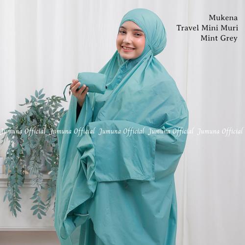 Jual (FREE SEJADAH) Mukena Travel Mini Parasut Korea 2In1 Muri - MINT ...