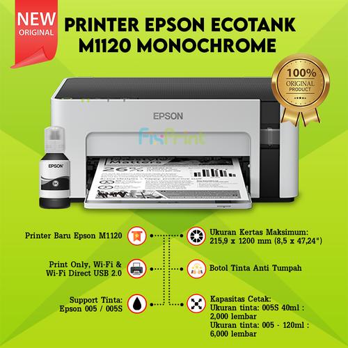Jual PRINTER EPSON M1120 M-1120 PIGMENT MONOCHROME INKJET WIFI DIRECT ...