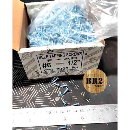 Jual self tapping screws / sekrup FH 6 x 1/2 (+) - 1 dus (2.000 pcs ...