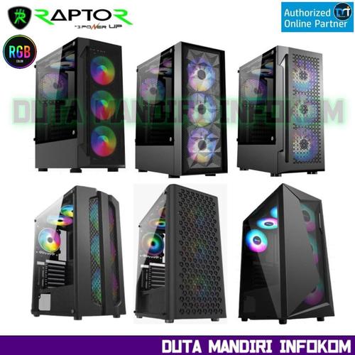 Jual Power Up RAPTOR Series - Tempered Glass Mid-Tower ATX Gaming Case ...