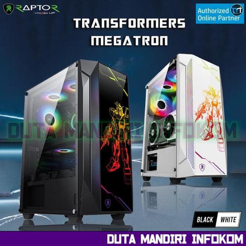 Jual Power Up Raptor TRANSFORMER - Tempered Glass Mid-Tower ATX Gaming ...