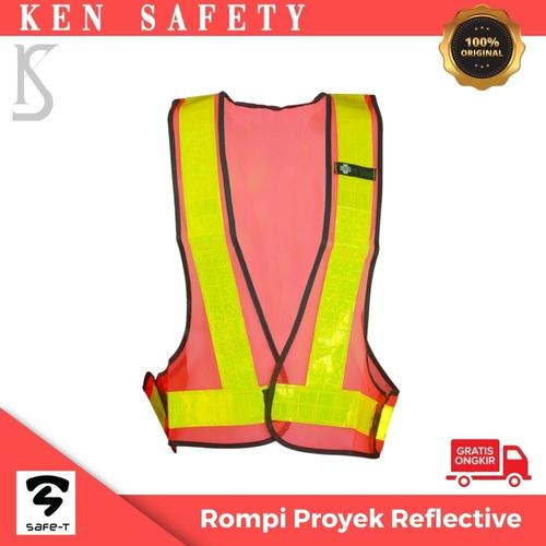 Jual Rompi Proyek Kerja Safety Reflektif Model V SAFE-T - Orange, L ...