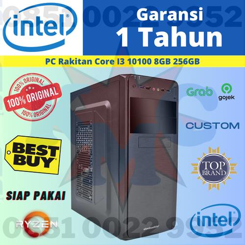 Jual Komputer PC RAKITAN INTEL I3 10100 8GB 256GB H510M 100% ORIGINAL ...
