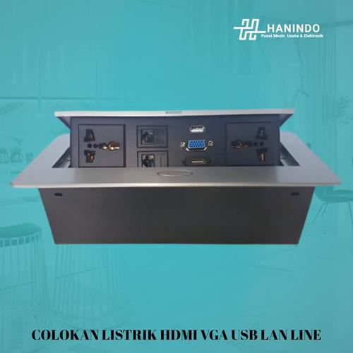 Jual Table Top Tabletop Colokan Listrik Hdmi Vga Usb Lan Line Meja ...