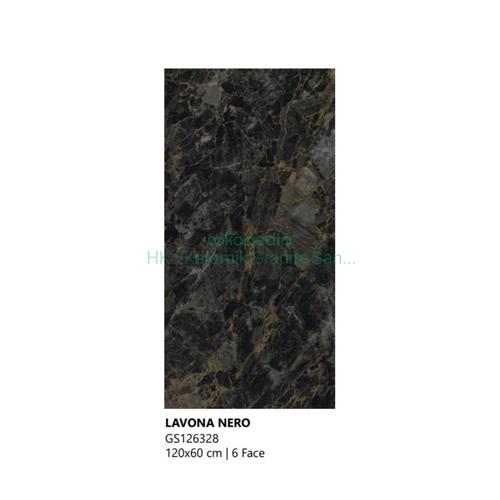Jual Keramik Lantai Porcelain Lavona Nero Glossy ukuran 120x60 Kualitas ...