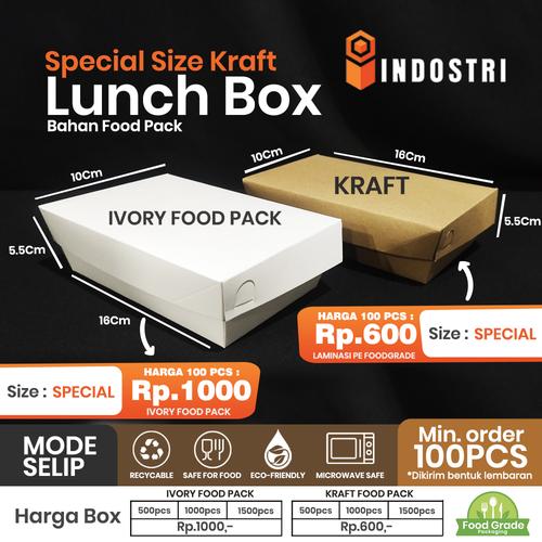 Jual Dus Paper Lunch Kraft dan Ivory | Kemasan mie | Kemasan Nasi ...