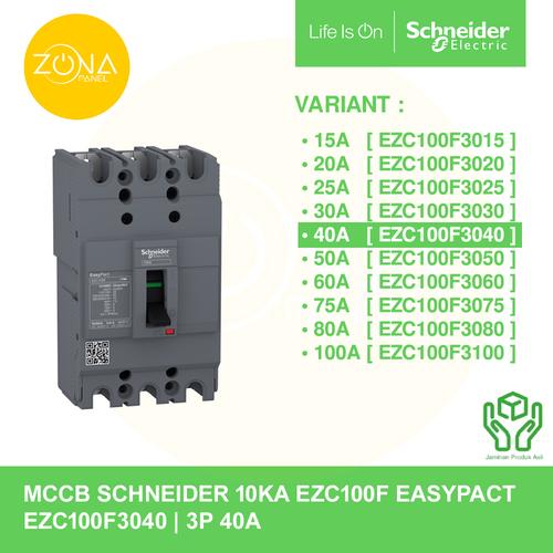 Jual MCCB SCHNEIDER EASYPACT EZC100F 3 PHASE 3P 40A EZC100F3040 ORIGINAL - Jakarta Pusat - ZONA ...