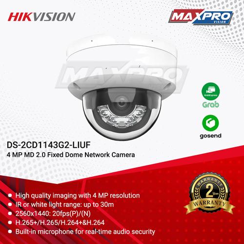 Jual DS-2CD1143G2-LIUF - HIKVISION IP CAMERA 4MP DOME DUAL LIGHT AUDIO ...