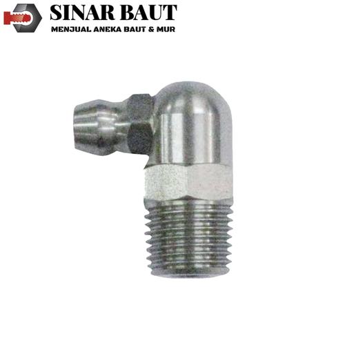 Jual nipple grease lurus 45 67 90 derajat nipel pispot - 6mm lurus ...