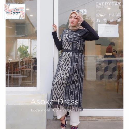 Promo DRESS TENUN IKAT TROSO • BAJU TENUN ETNIK • TUNIK TENUN ETNIK OT-6 - Hitam - Kab. Jepara ...