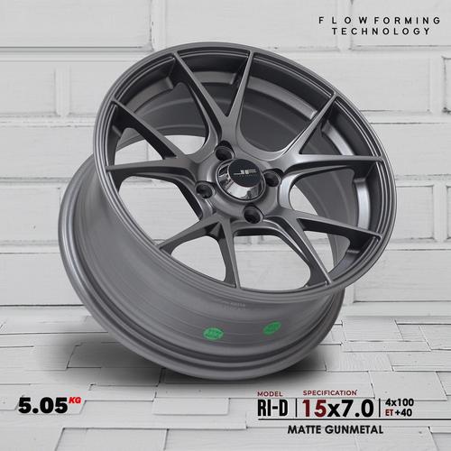 Jual Velg JF LUXURY RI-D (RING 15 4x100) Flow Forming - Matte Gunmetal ...