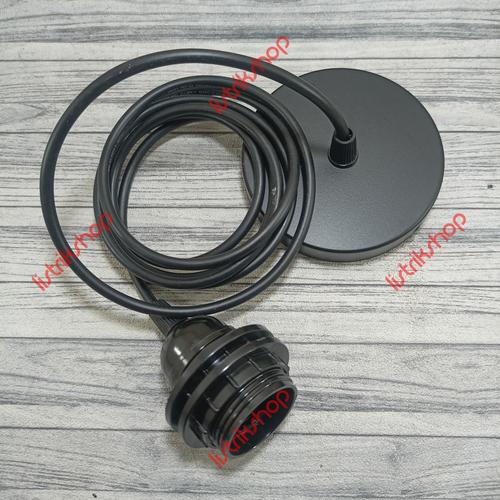 Jual Fitting Gantung Jerman E27 dengan Dobel Klem warna Hitam - Kabel 2 ...